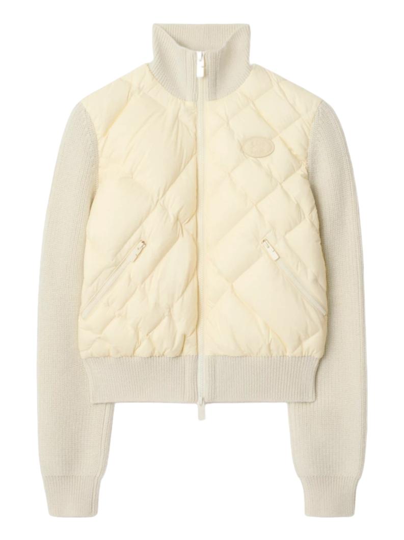 BURBERRY Burberry Quilted Check-Stitch Nylon and Wool Zip-Up Jacket